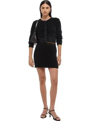Helmut Lang Sweater Mini Skirt - Black