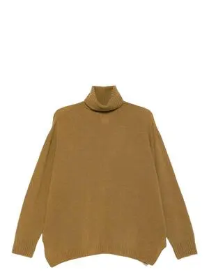 ALYSI Cashmere Turtle-neck Jumper - Yellow