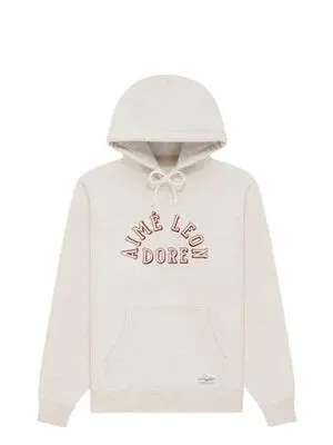 Aimé Leon Dore Collegiate Logo Hoodie - Oatmeal
