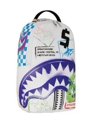 SPRAYGROUND Shark Central Stencils Dlxsv Backpack - Multicolor