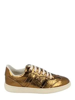SALVATORE FERRAGAMO Faith Metallic Sneakers