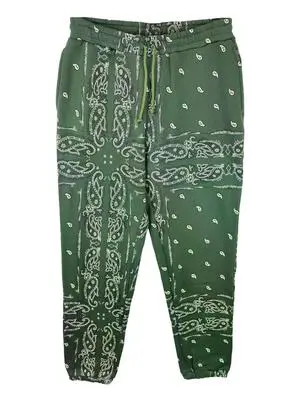 THE WORLD IS YOURS Paisley-pattern Sweatpants - Green