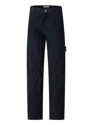 Stone Island Straight Corduroy Trousers Midnight Blue