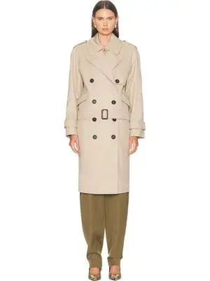 Attico Double-breasted Trench Coat - Beige