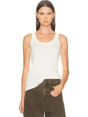 LEMAIRE Lemaire Rib Tank Top Light Cream