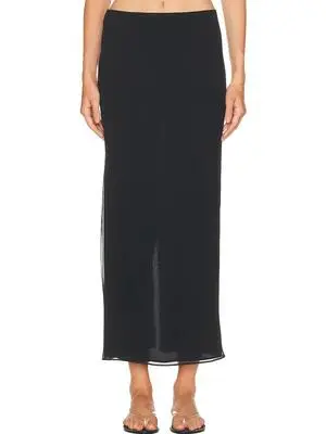 Wardrobe.NYC Layered Column Skirt - Black