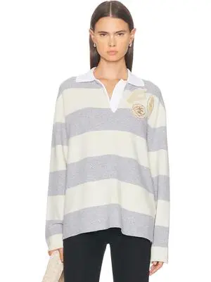 Moncler Long Sleeve Polo Sweater - Grey