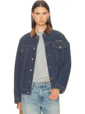 MIU MIU Button-Up Denim Jacket