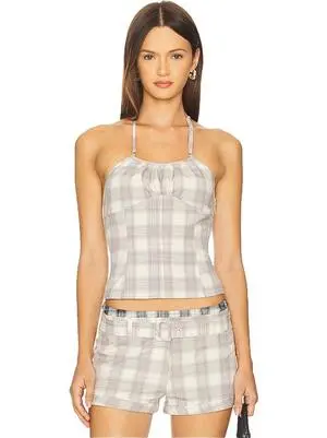 Lioness Sweet Escape Cami - Smoke Plaid