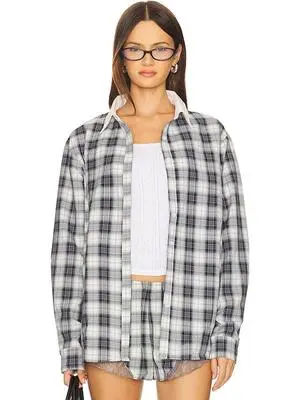 Lioness Vacanza Shirt - Navy Plaid