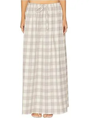 Lioness Sweet Escape Maxi Skirt - Smoke Plaid