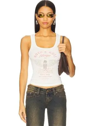 THE LAUNDRY ROOM Coca Cola Rock & Roll Rib Tank Top - White