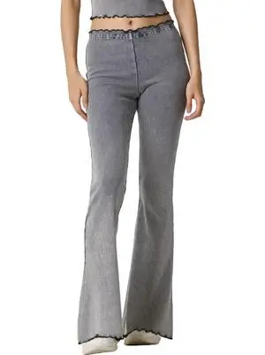 FLORENCE BY MILLS Washed Rib Flare Pants Washed Ombre Blue