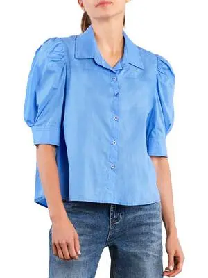 WASH LAB DENIM Perfect As Is Shirt - Cornflower Blue