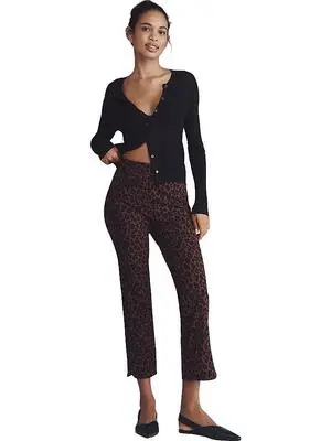 Maeve Crop Slim Pants - Cheetah