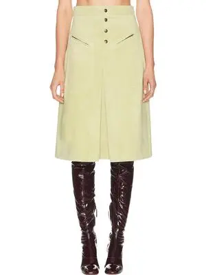 Chloé Suede Skirt - Dusty Wheat