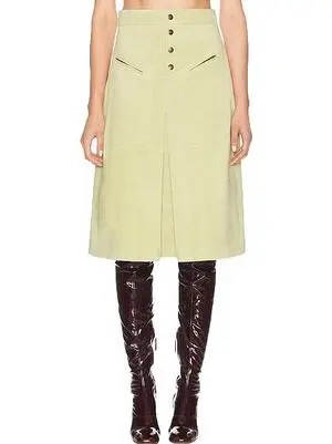 Chloé Suede Skirt Wheat