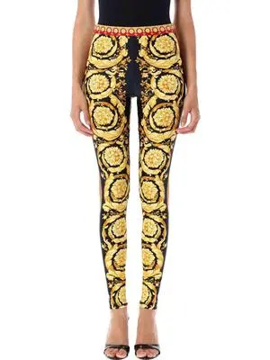 Versace Printed Pants Gold