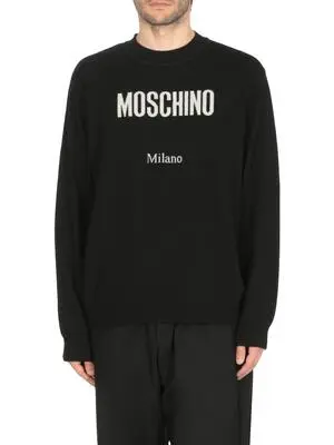 Moschino Crew Neck Sweater - Black