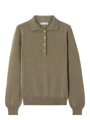 BLAZÉ MILANO Highland Wool And Cashmere-Blend Polo Sweater