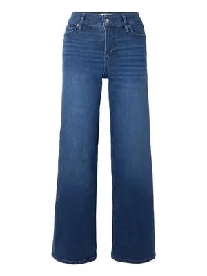 FRAME Le Slim Palazzo Mid-rise Straight-leg Jeans - Blue