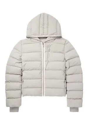Rick Owens Quilted Shell Hooded Down Jacket - Gray