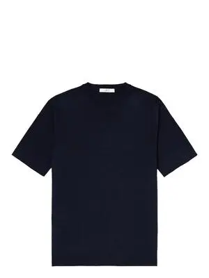 Mr P. Ribbed Merino Wool T-shirt - Blue
