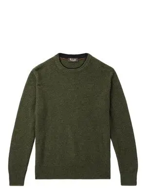 Loro Piana Varallo Honeycomb-knit Baby Cashmere Sweater - Green