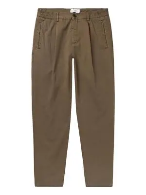 Mr P. James Pleated Tapered Trousers - Green