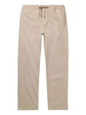 Mr P. Edward Straight-leg Organic Cotton-twill Trousers - Neutrals