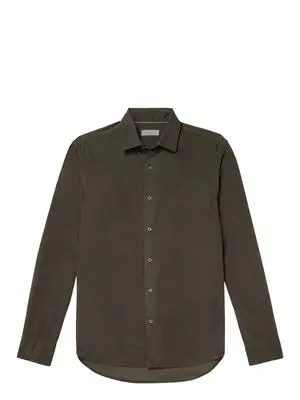 Canali Cotton-corduroy Shirt - Brown