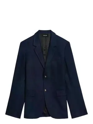 Zadig&Voltaire Single-breasted Notched-lapel Blazer - Blue
