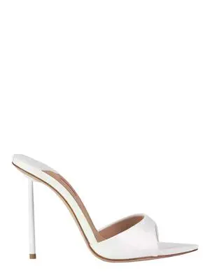 LE SILLA 120mm Bella Patent Leather Stiletto Sandals - White