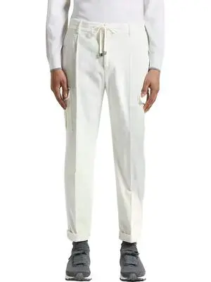 Peserico Pleated Cargo Trousers - White