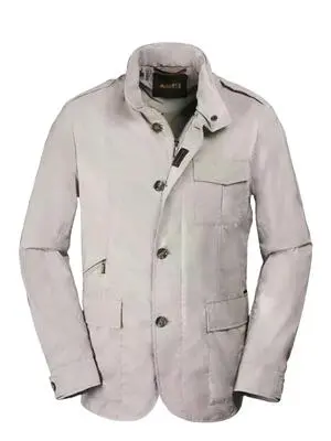 MOORER Porto Buttoned-up Jacket - Neutrals