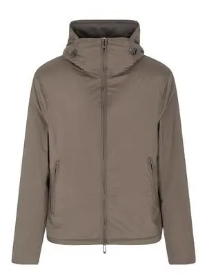 Emporio Armani Travel Essentials Water-repellent Nylon Hooded Jacket - Natural