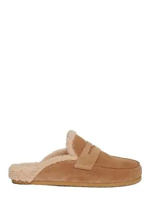 Paige Wynn Shearling Flat - Natural