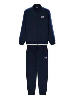 Emporio Armani Asv 7 Lines Tracksuit In Recycled Technical Fabric Natural
