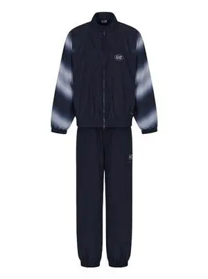 Emporio Armani Tennis Pro Tracksuit In Ventus7 Technical Fabric With Print - Navy