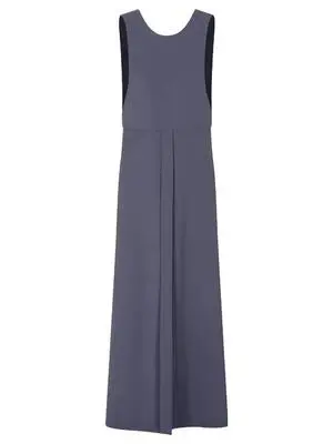 Giorgio Armani Technical Cady Maxi Dress - Black / White / Pink / Gray