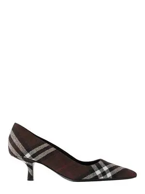 BURBERRY Checked Wool Pumps