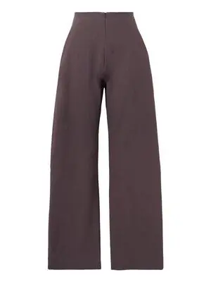 CORTANA Umbra Stretch-wool, Organic Cotton And Hemp-blend Pants - Purple