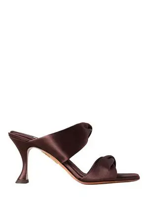AQUAZZURA Twist 75mm Satin Sandals - Brown