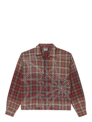 VALE FOREVER Plaid Embellished Flannel