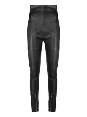 Rick Owens High-waisted Zip-detail Trousers - Black
