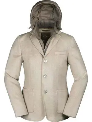 MOORER Bellotto Hooded Padded Jacket - Neutrals