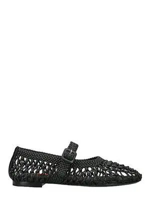 SIMONMILLER Knotted Riad Woven Ballet Flats - Black