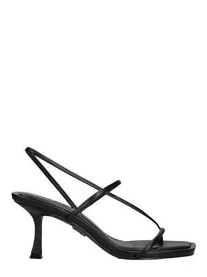 Steve Madden Locke Faux-leather Heeled Sandals - Black