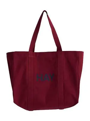 HAY Branded Cotton Tote Bag - Burgundy