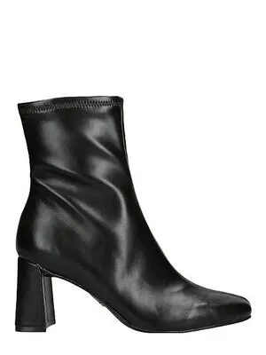 Steve Madden Hurst Faux-leather Heeled Boots - Black